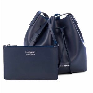 Lancaster Paris | Bags | Lancaster Paris Smooth Leather Bucket Bag Nwt ...